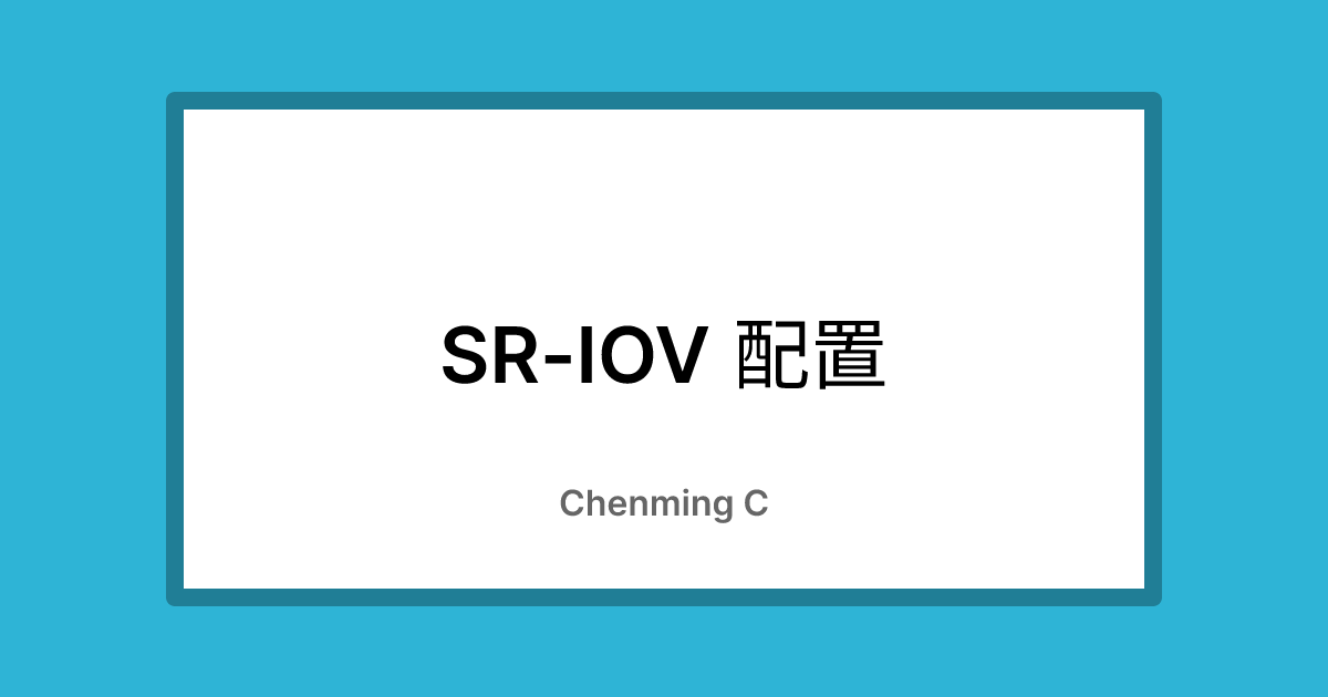 SR-IOV 配置